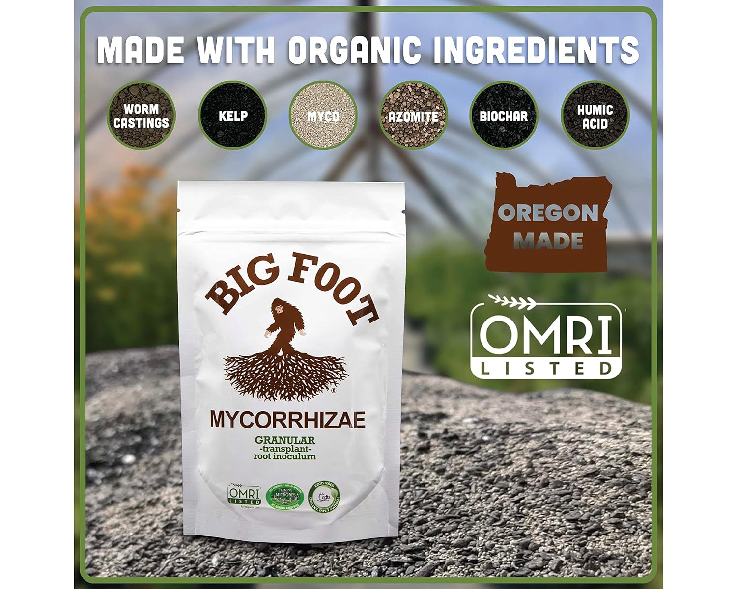 Big Foot Mycorrhizae Granular | Organic Root Enhancing Formula | Worm ...